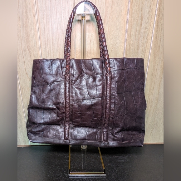 Falor | Bags | Falor Le Borse Elegant Brown Leather Tote Bag | Poshmark